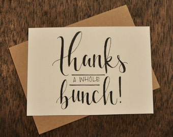 Thanks a whole bunch | Etsy