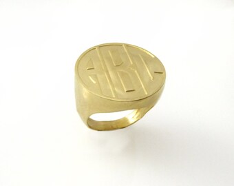 Initial Gold Ring Gold Letter Ring R Ring Personalized