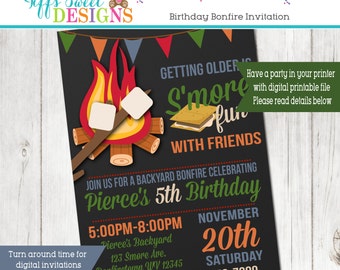 Campfire invitations | Etsy