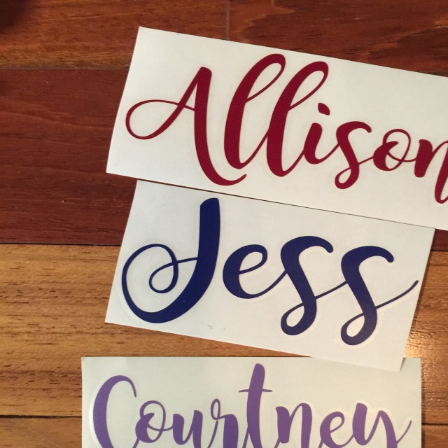Fancy Name Decal Fancy Cursive Name Decal Swirly Name