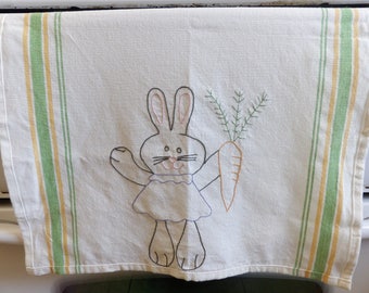 Bunny kitchen towel | Etsy