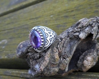 Purple quartz ring | Etsy