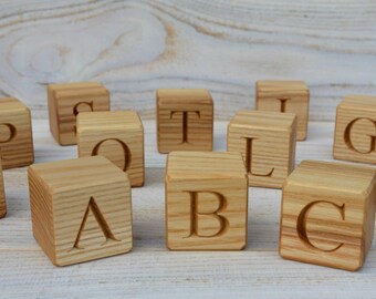 33 Russian Alphabet Wooden Blocks Toy Blocks with Russian
