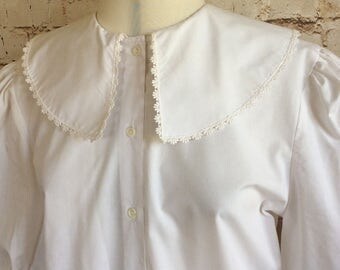 Big collar blouse | Etsy