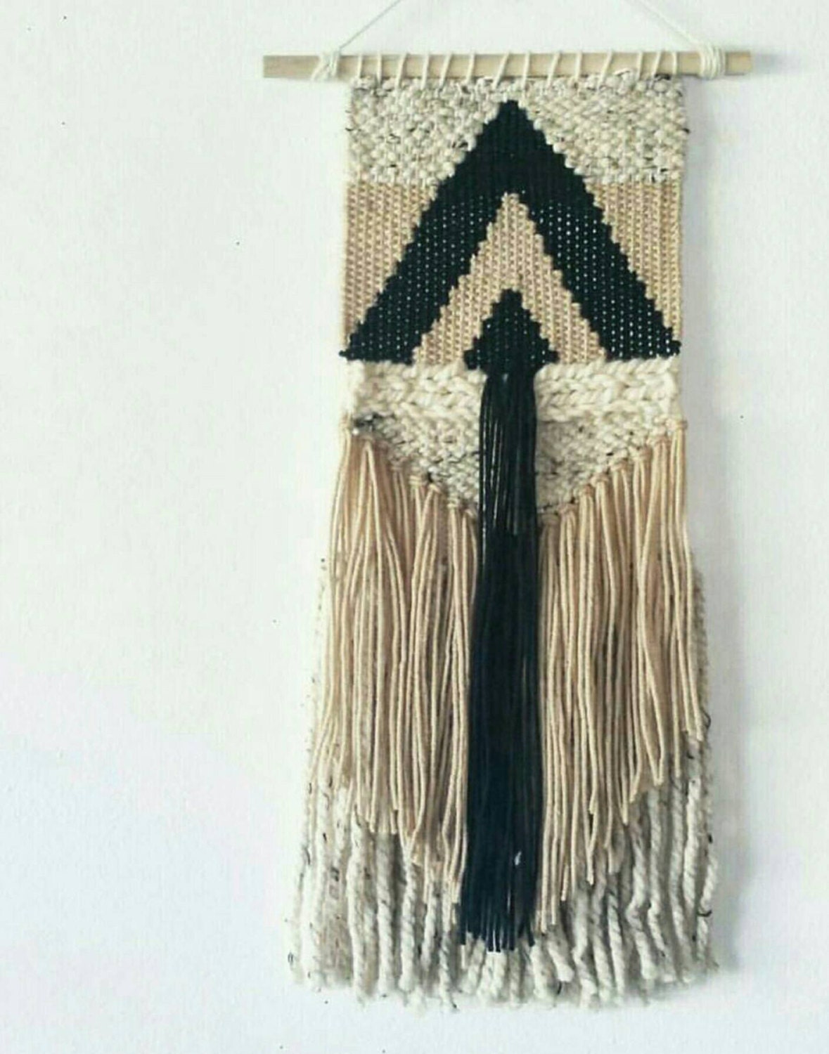 Woven Wall Hanging Handmade Tapestry Fiber art by TheRiverHaze