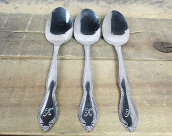 Monogrammed flatware | Etsy