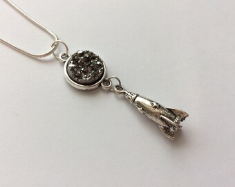 Rocket necklace | Etsy
