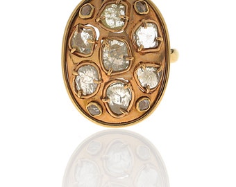 Diamond slice ring | Etsy