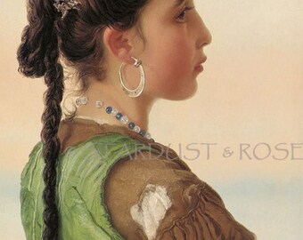 Items similar to Hippie Gypsy Girl Pin Up Archival Print 9 by 16 ...