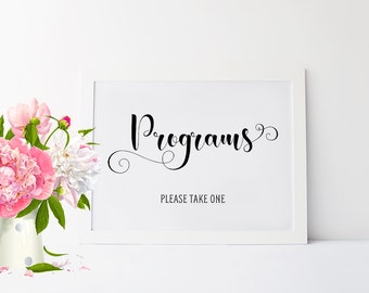 Wedding program sign | Etsy
