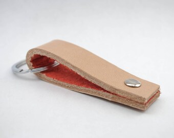 Custom Color Leather Keychain