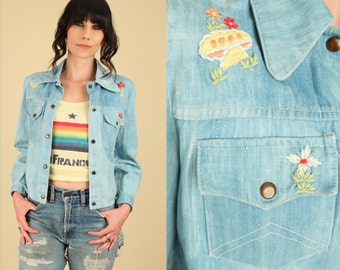Hippie jean jacket | Etsy