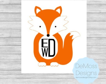 Fox sticker | Etsy