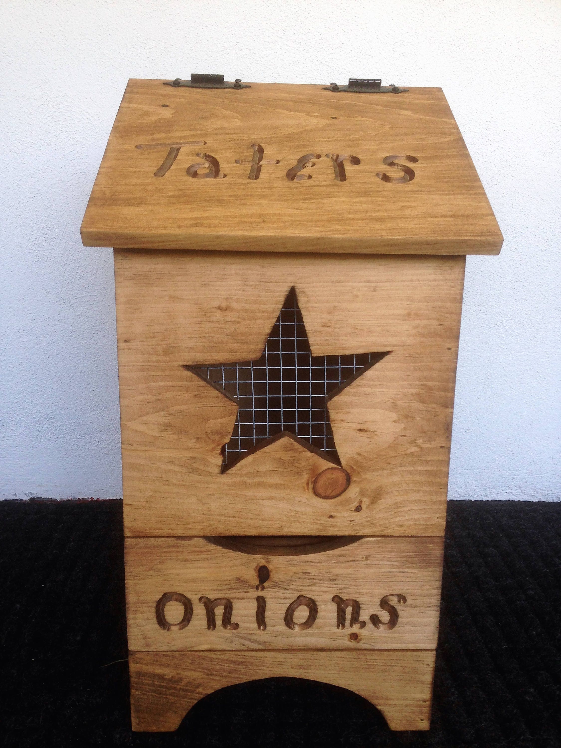 Potato Bin, Potato and Onion Bin, Vegetable Bin, Farmhouse Decor ...