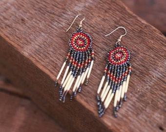 Native american beaded earrings | Etsy