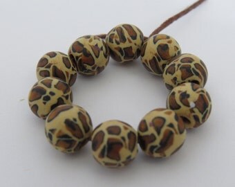 Leopard print beads | Etsy