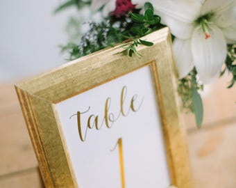 Gold table number | Etsy