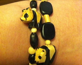 Panda bracelet | Etsy