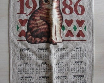1986 calendar | Etsy