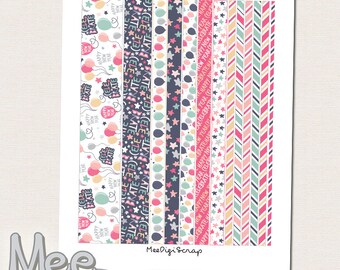 DIGITAL DOWNLOAD.Planner stickers/digital paper by MeeDigiScrap