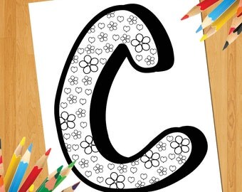 Letter c print | Etsy