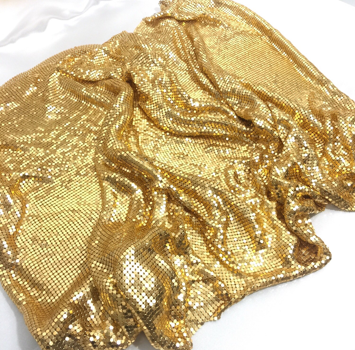 Gold Metal Mesh Fabric from FashionaryDesign on Etsy Studio