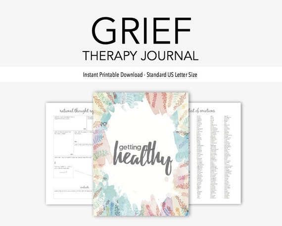 Grief Therapy Journal: Mental Health Depression Anxiety