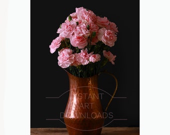 Black carnations | Etsy