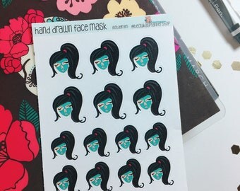 Face mask stickers | Etsy