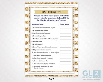 Guess the guest game | Etsy