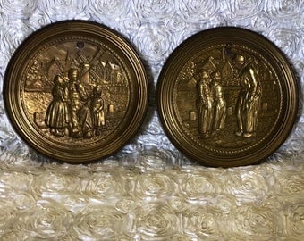 Embossed brass plate | Etsy