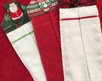 Holiday tea towels | Etsy