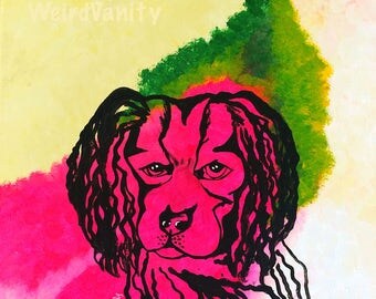 Abstract dog art | Etsy