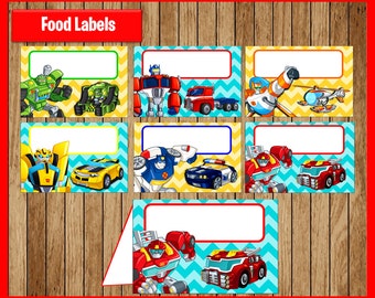 Transformers labels | Etsy