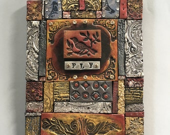 Polymer clay tiles | Etsy