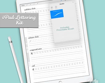 Hand lettering worksheets | Etsy