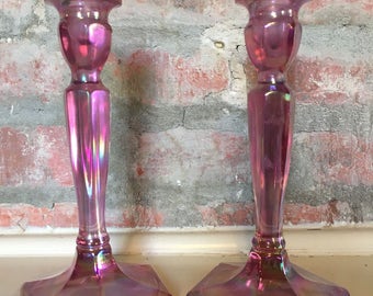 Fenton candlesticks | Etsy