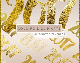 Gold foil clip art | Etsy