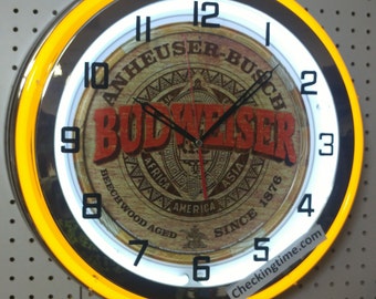 Budweiser clock | Etsy