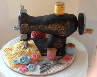 Singer cake topper | Etsy