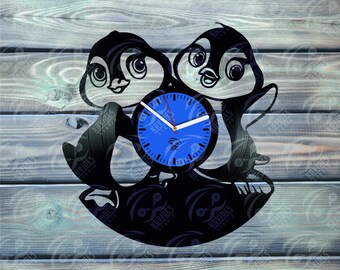 Penguin clock | Etsy