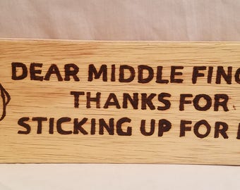 Middle finger decor | Etsy