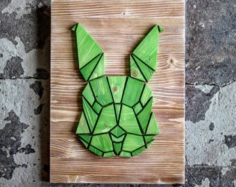 Geometric rabbit | Etsy