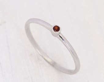 Red stone ring | Etsy