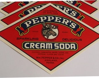 Vintage soda labels | Etsy