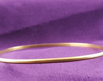 Solid gold bangle | Etsy