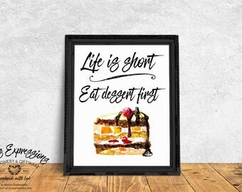 Life is short poster | Etsy
