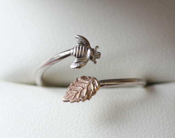 sterling silver bee ring