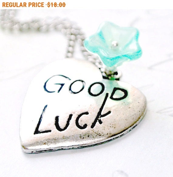 Good Luck Jewelry Good Luck Necklace Heart Necklace by iceblues