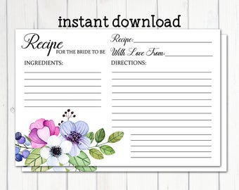 Recipe for the bride | Etsy